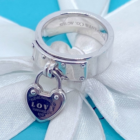 Tiffany & Co. | Jewelry | Return To Love Lock Ring By Tiffany Co Size ...